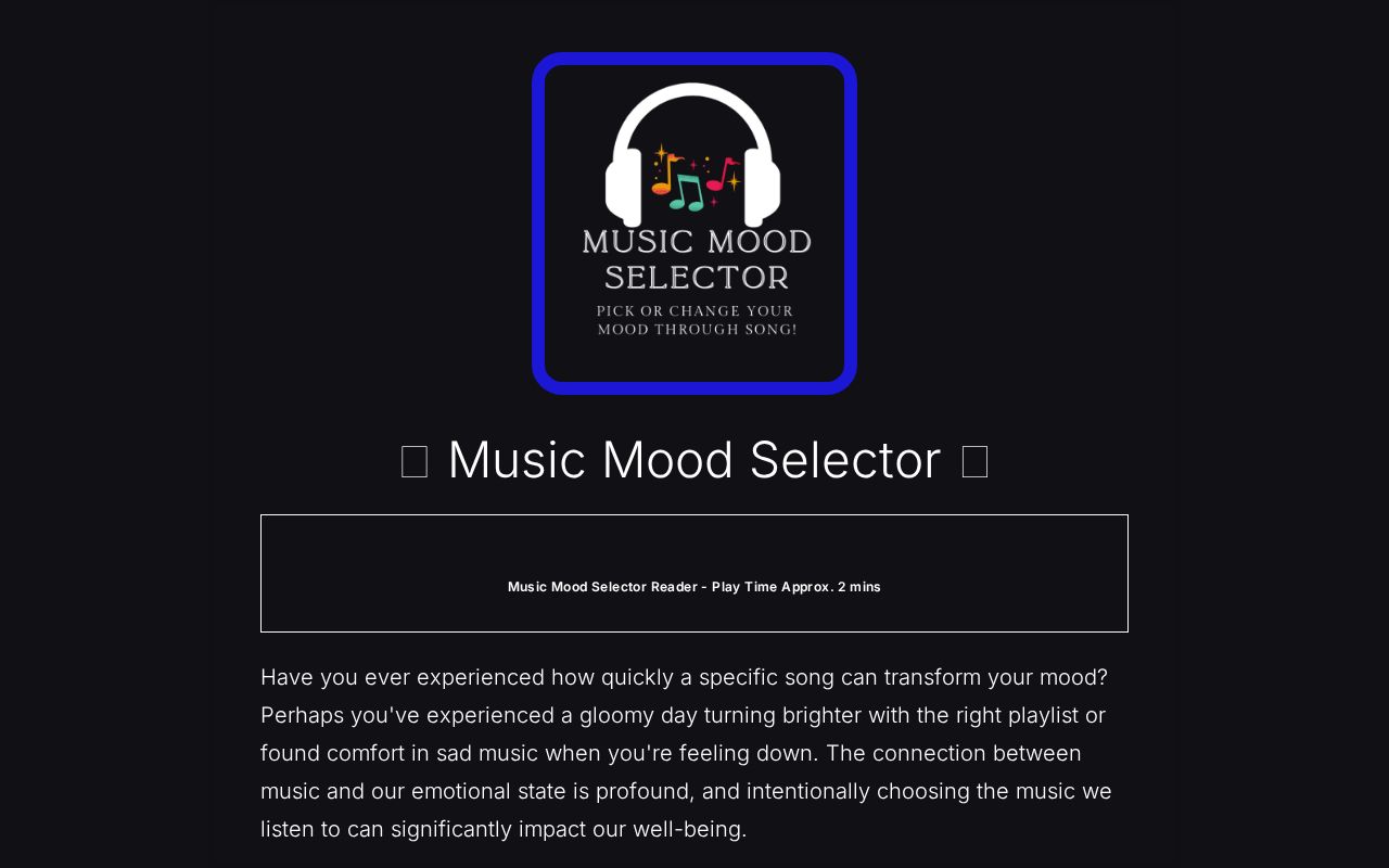 Music Moods Selector
